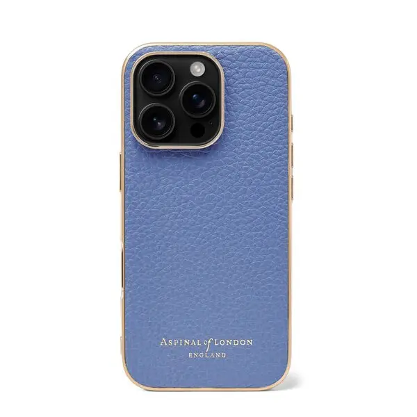 ASPINAL OF LONDON Iphone 16 Pro Case In Smooth - Blue