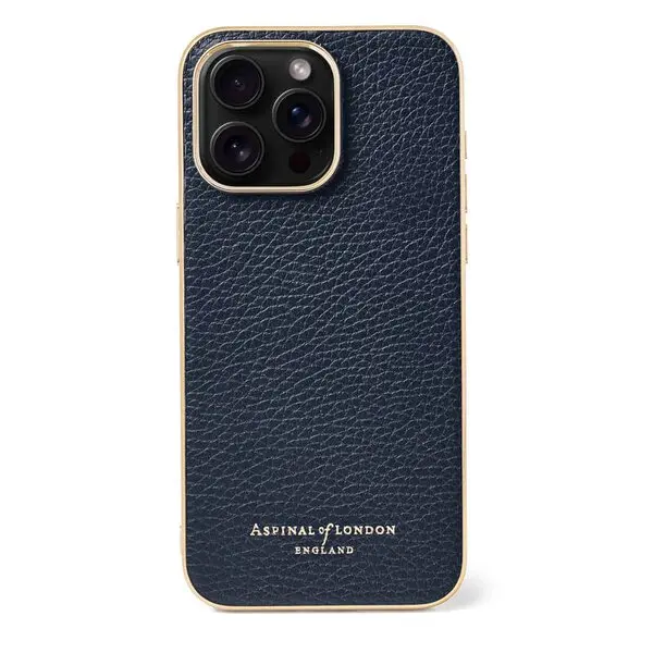 ASPINAL OF LONDON Iphone 15 Pro Max Case In Pebble - Blue
