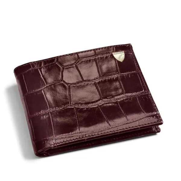 ASPINAL OF LONDON Billfold Coin Wallet In Saffiano & Smooth - Brown