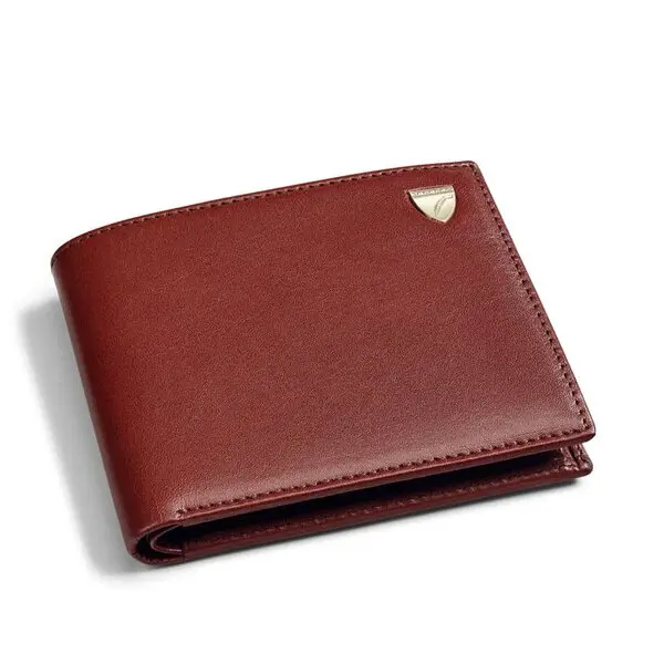ASPINAL OF LONDON Billfold Coin Wallet In Deep Shine Amazon Croc - Brown