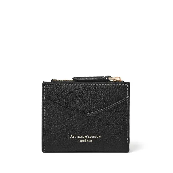 ASPINAL OF LONDON Hudson Multi-use Pocket Wallet In Moleskin Milled Pebble - Black