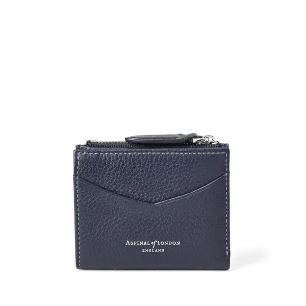 ASPINAL OF LONDON Hudson Multi-use Pocket Wallet In Moleskin Milled Pebble - Blue