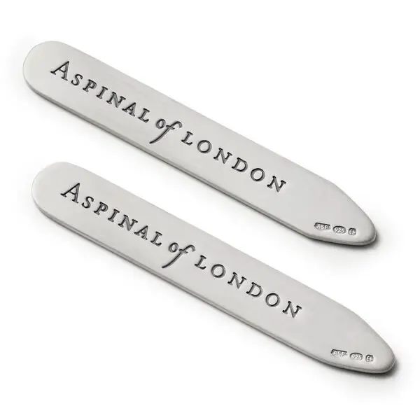 ASPINAL OF LONDON Sterling Collar Stiffeners - Silver