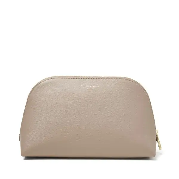 ASPINAL OF LONDON Classic Toiletry Bag In Soft Saffiano - Neutral