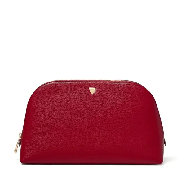 ASPINAL OF LONDON Classic Toiletry Bag In Soft Saffiano - Red