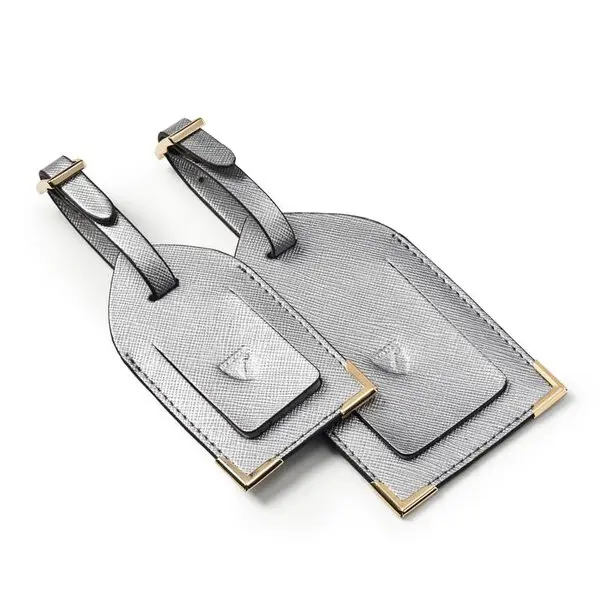 ASPINAL OF LONDON Travel Collection In Deep Shine Ever Small Croc - Silver