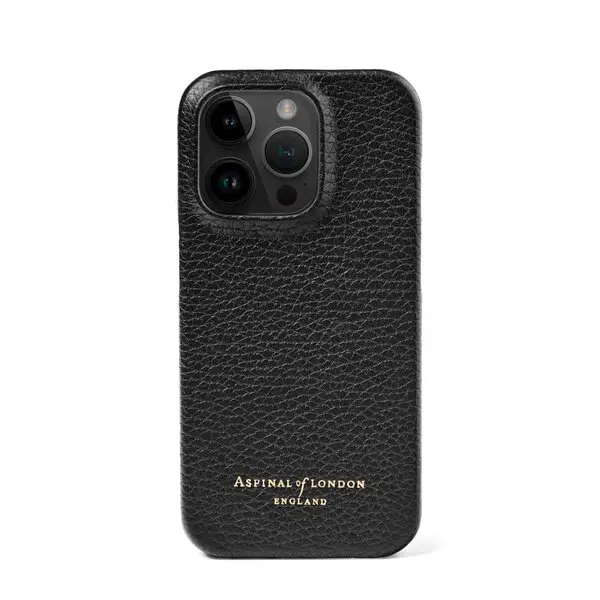 ASPINAL OF LONDON Iphone 14 Pro Case In Pebble - Black