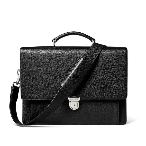 ASPINAL OF LONDON City Leather Briefcase - Black