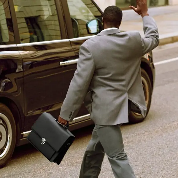 ASPINAL OF LONDON City Leather Briefcase - Black