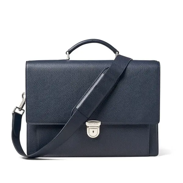 ASPINAL OF LONDON City Leather Briefcase - Blue