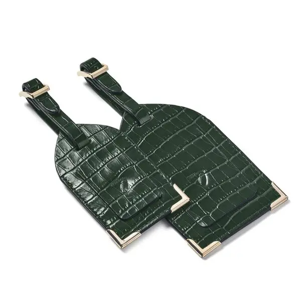 ASPINAL OF LONDON Set Of Luggage Tags - Green