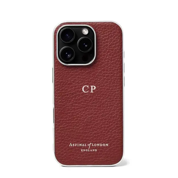 ASPINAL OF LONDON Iphone 15 Pro Case In Pebble & Gold