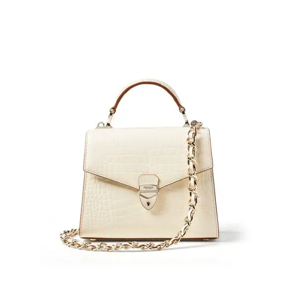 ASPINAL OF LONDON Midi Mayfair Bag - Ivory