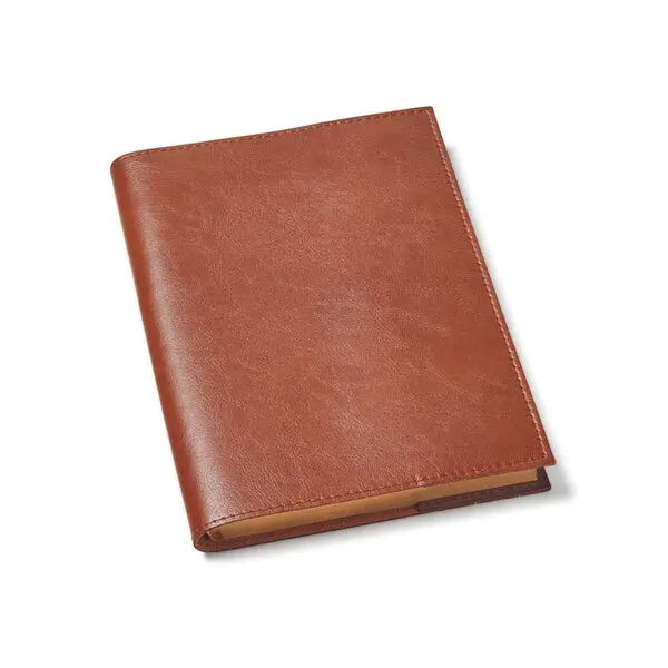ASPINAL OF LONDON Rustic Refillable Leather Journal In Smooth - Brown