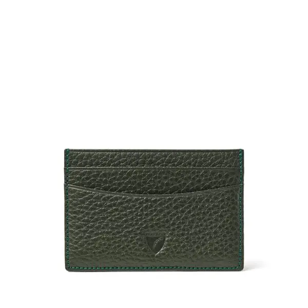 ASPINAL OF LONDON Slim Credit Card Holder In Ever Pebble - Green