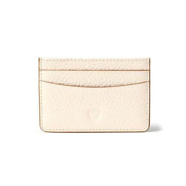 ASPINAL OF LONDON Slim Credit Card Holder In Pebble - Ivory