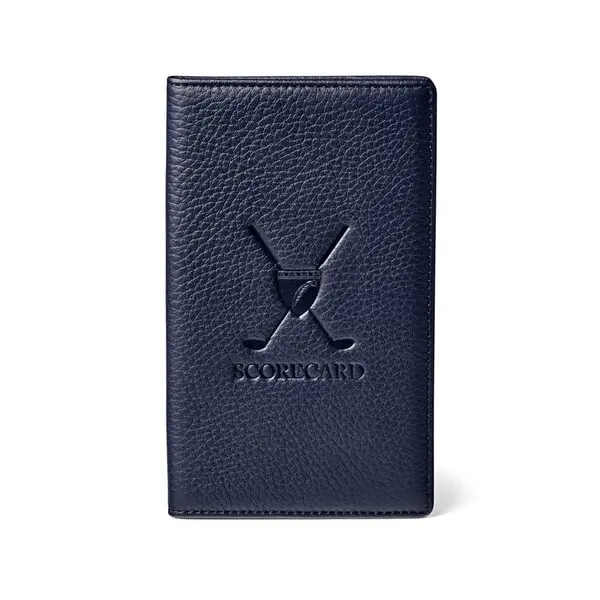 ASPINAL OF LONDON Golf Scorecard Holder In Pebble - Blue