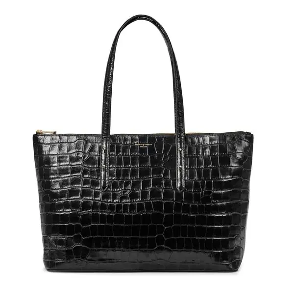 ASPINAL OF LONDON Zipped Regent Tote Bag - Black