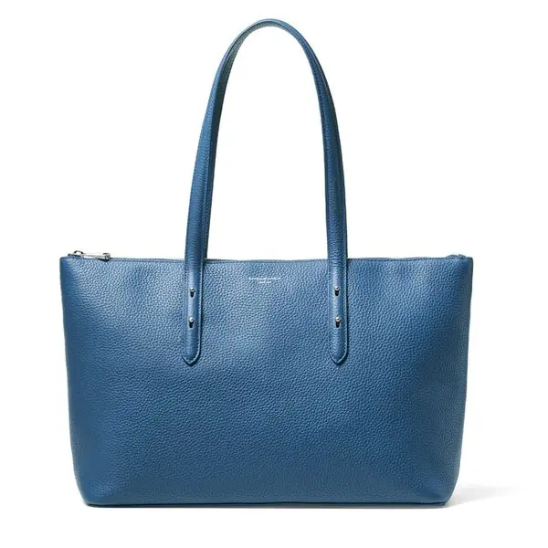 ASPINAL OF LONDON Zipped Regent Tote Bag - Blue