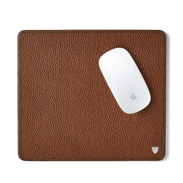 ASPINAL OF LONDON Mouse Pad In Tobacco Pebble - Brown
