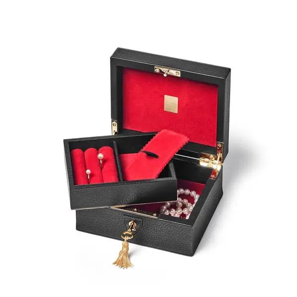 ASPINAL OF LONDON Bijou Jewellery Box In Pebble - Black
