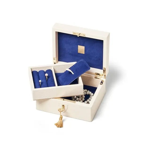 ASPINAL OF LONDON Bijou Jewellery Box In Pebble - Ivory