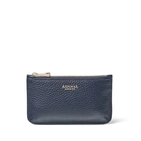 ASPINAL OF LONDON Ella Card & Coin Holder In Pebble - Blue