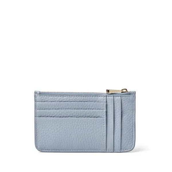 ASPINAL OF LONDON Ella Card & Coin Holder In Pebble - Blue