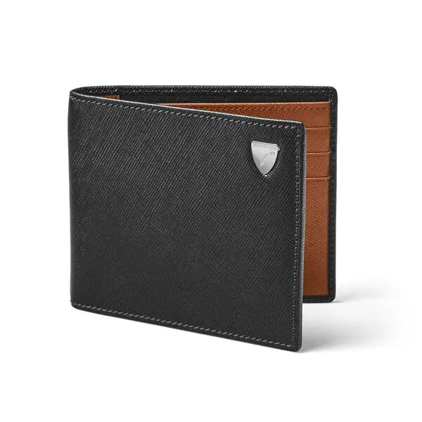 ASPINAL OF LONDON Billfold Rfid Wallet In Pebble - Black/tan