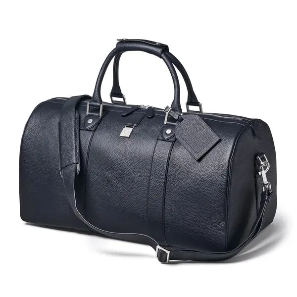 ASPINAL OF LONDON Boston Duffle Travel Bag - Blue
