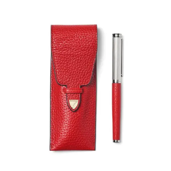 ASPINAL OF LONDON Pen Set Collection In Cardinal Pebble - Red