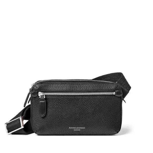 ASPINAL OF LONDON Reporter Compact Crossbody Bag - Black