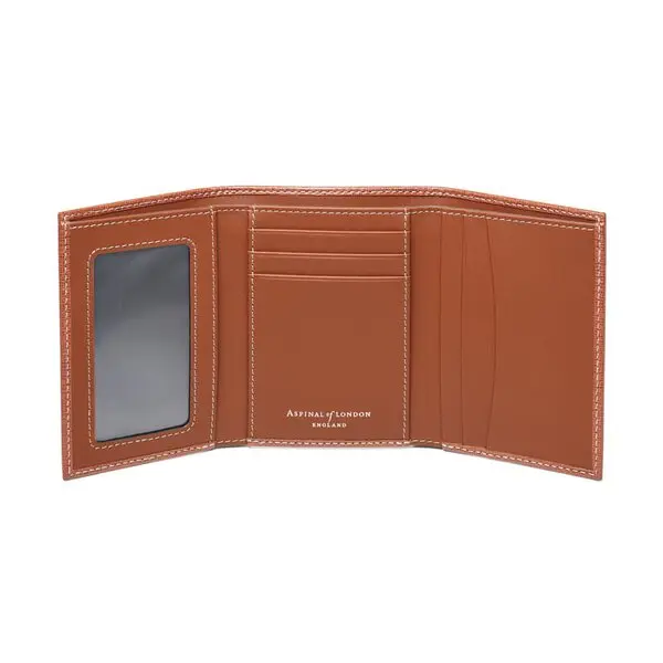 ASPINAL OF LONDON Trifold Wallet In Pebble - Brown