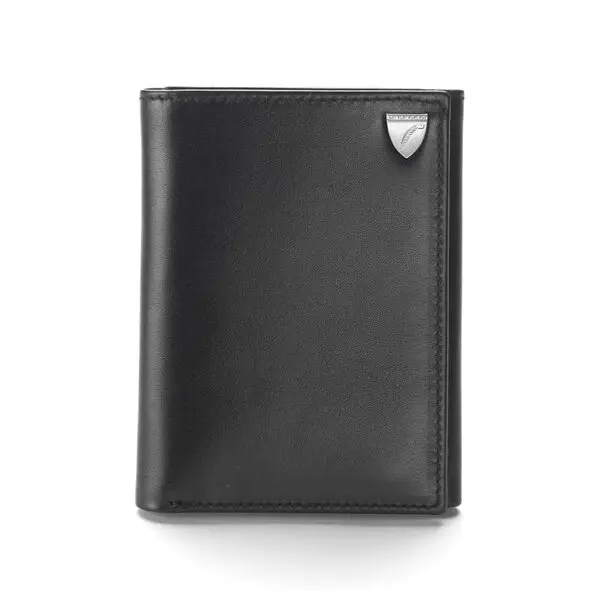 ASPINAL OF LONDON Trifold Wallet In Smooth - Black