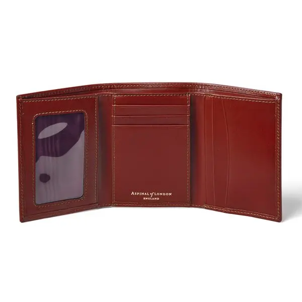 ASPINAL OF LONDON Trifold Wallet In Smooth - Brown