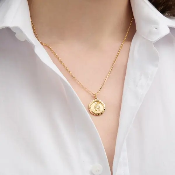ASPINAL OF LONDON St Christopher Necklace - Gold