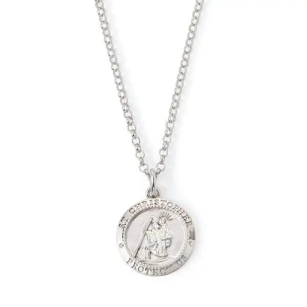 ASPINAL OF LONDON St Christopher 18ct Vermeil Necklace - Silver