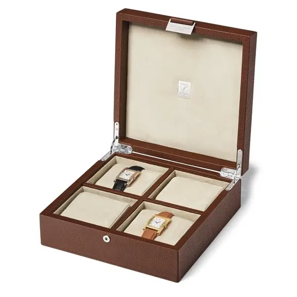 ASPINAL OF LONDON Four Piece Watch Box - Brown