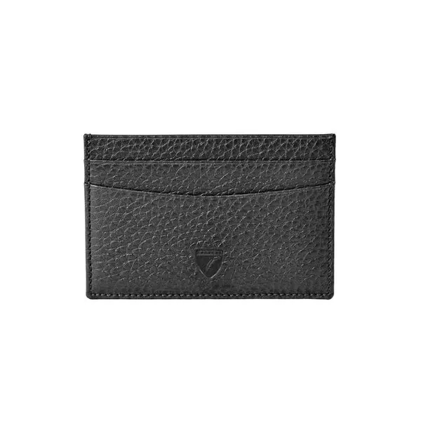 ASPINAL OF LONDON Slim Credit Card Holder In Pebble - Black