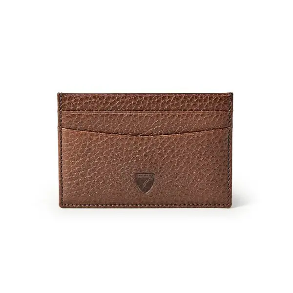 ASPINAL OF LONDON Slim Credit Card Holder In Pebble - Brown