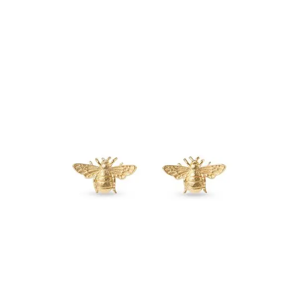 ASPINAL OF LONDON Bee Stud Earrings In Sterling - Gold
