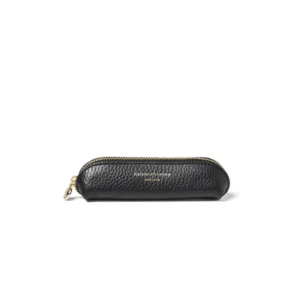 ASPINAL OF LONDON Baby Pen Case In Soft Saffiano - Black