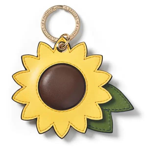 ASPINAL OF LONDON Happy Sunflower Keyring - Yellow
