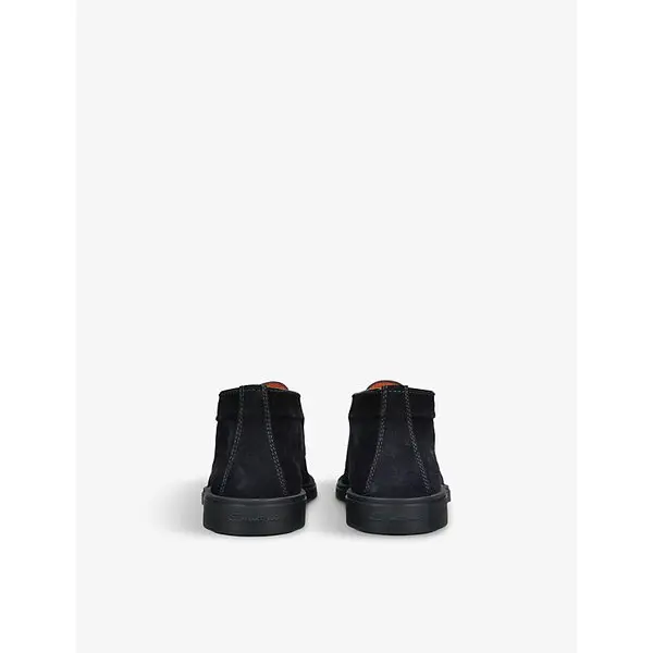 Santoni Detroit Chunky-sole Suede Loafers - Navy