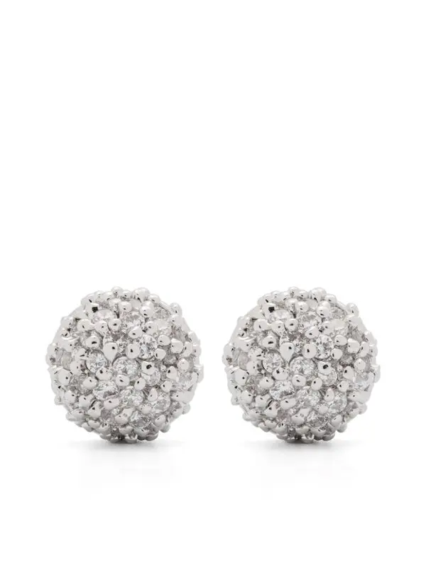 Eddie Borgo Pavé Dome Earrings - Silver
