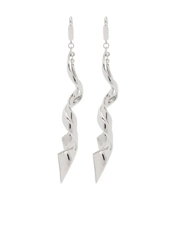 Eddie Borgo Spiraled Ribbon Earrings - Silver