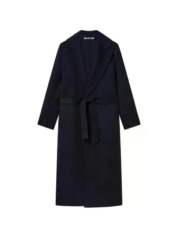 Stella McCartney Belted Felted Coat - Blue