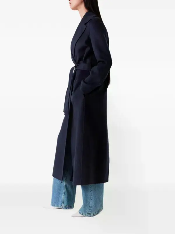 Stella McCartney Belted Felted Coat - Blue