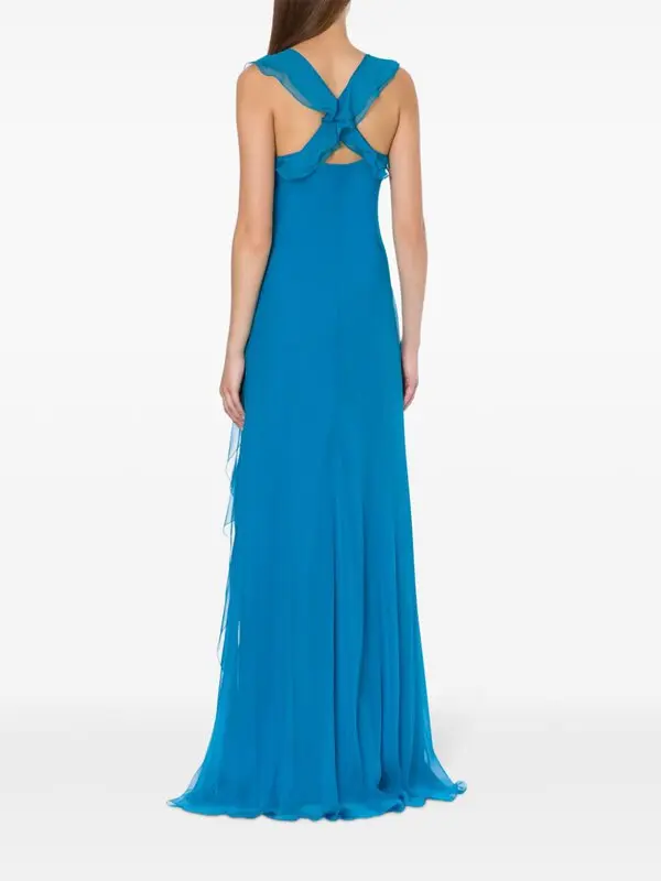 Alberta Ferretti Ruffled Gown