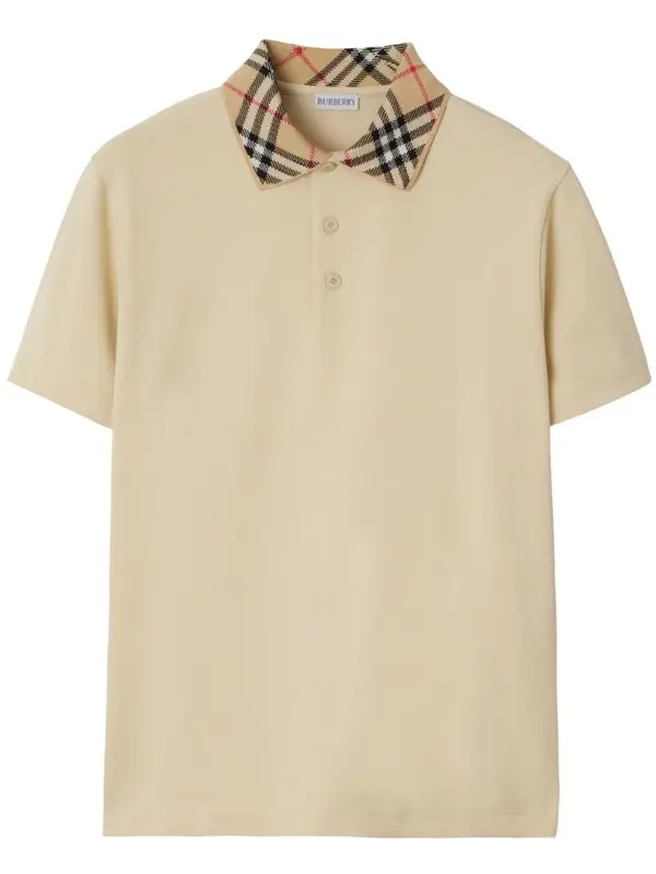 Burberry Cotton Polo Shirt - Neutrals
